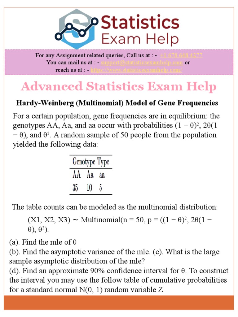 Hardy-Weinberg Gene Frequency Analysis | PDF | Probability Distribution ...