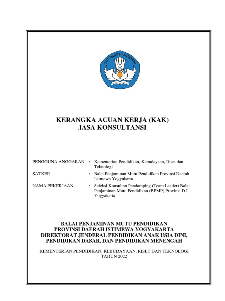 Seleksi Konsultan BPMP DIY 2022 | PDF | Bisnis