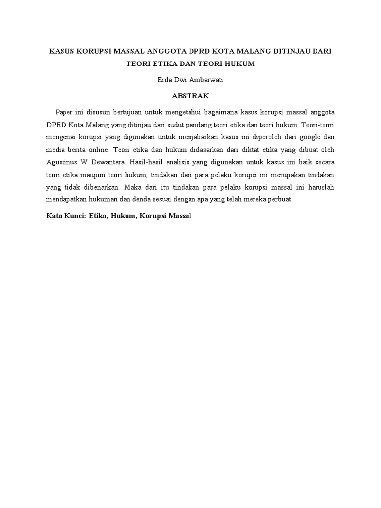 Etika Moral - Erda Dwi - 52416008 | PDF | Politik | Hukum