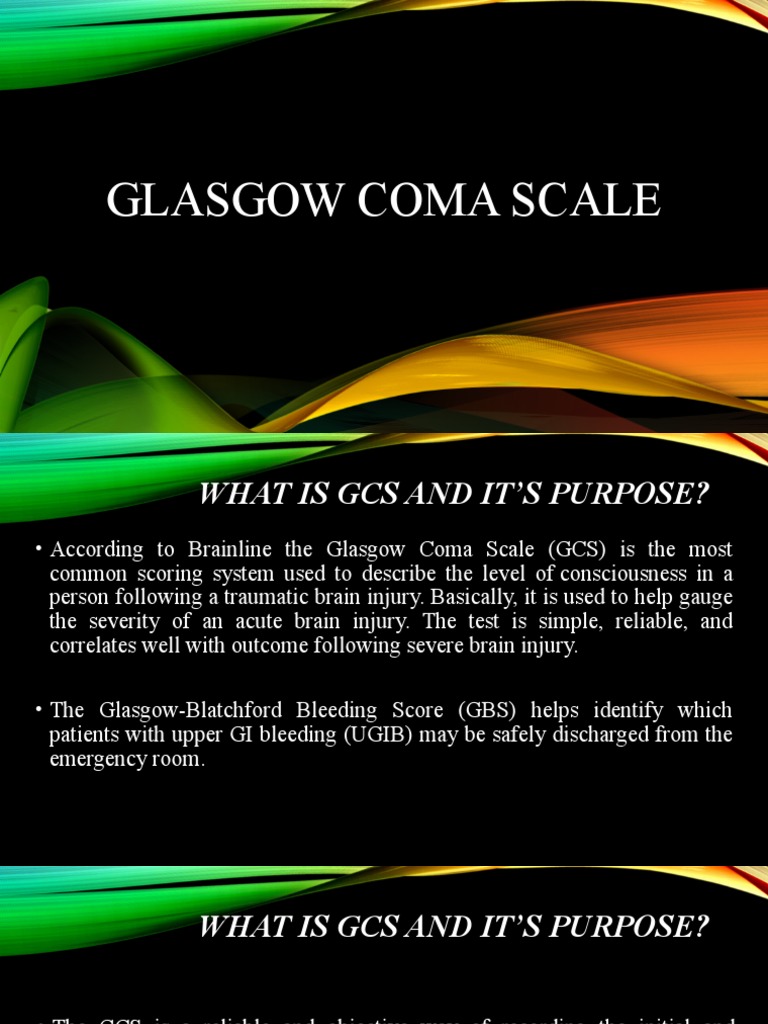 Glasgow Coma Scale | PDF | Traumatic Brain Injury | Coma
