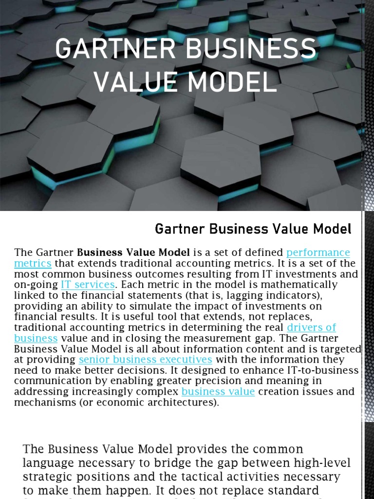 Gartner Business Value Model | PDF | Product Lifecycle | Performance ...