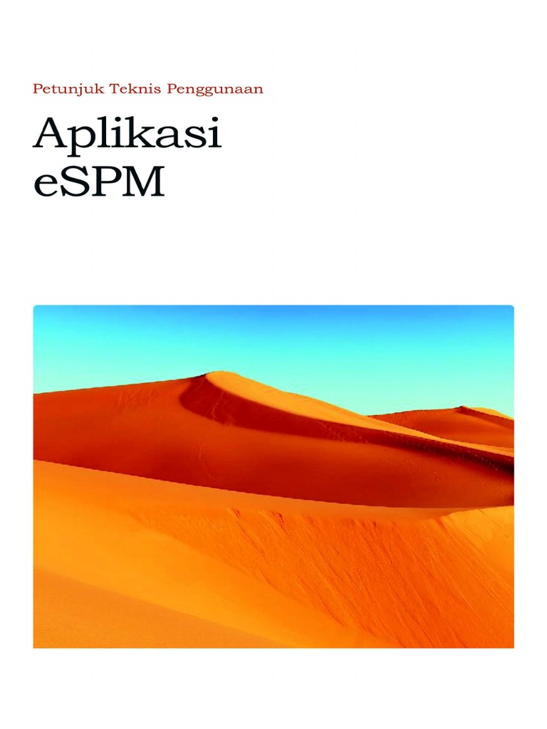 Juknis Aplikasi eSPM | PDF