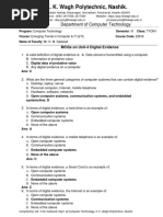 DF MCQ 1 | PDF | Digital Forensics | Computer Forensics