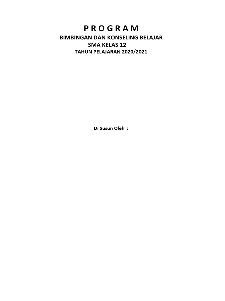 Contoh Program BK Belajar | PDF