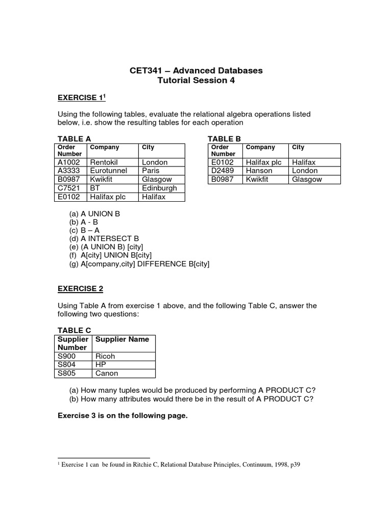 Query Languages Tutorial One | PDF | Scientific Modeling | Data Management Software