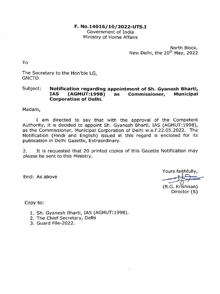 Commissioner, MCD | PDF