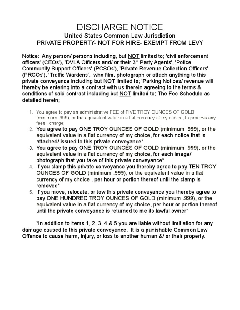 Discharge Notice | PDF