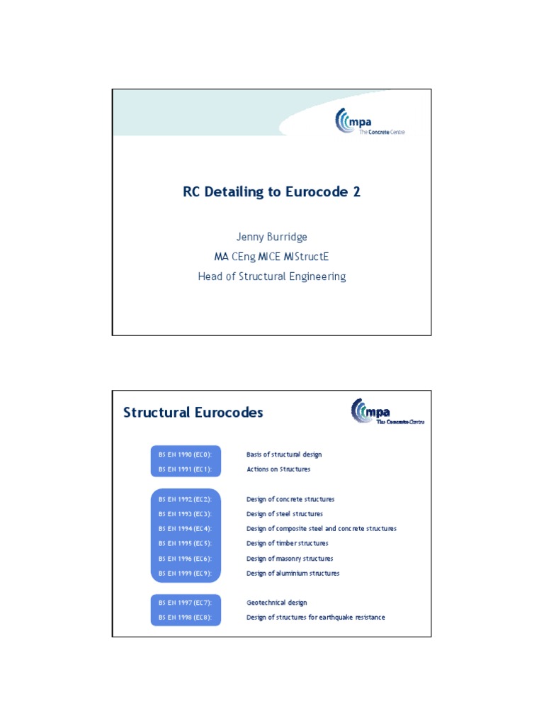 RC Detailing To Eurocode 2 | PDF | Concrete | Applied And ...