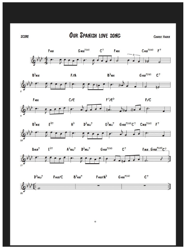 Our Spanish Love Song | PDF