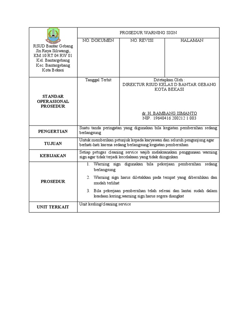 Sop Warning Sign | PDF