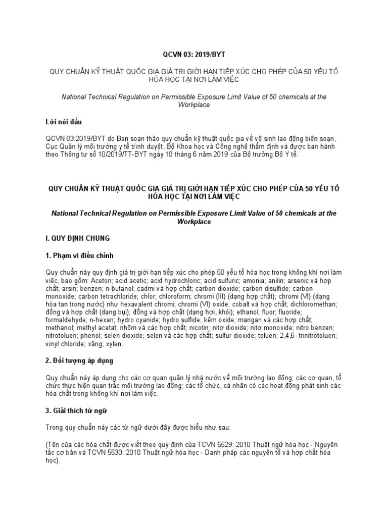 QCVN 03 - 2019-Byt | PDF