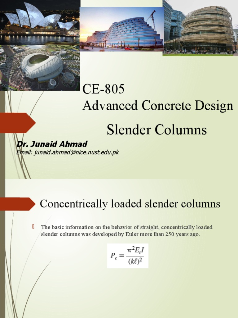 Lecture 7 - Slender Columns-1 | PDF | Buckling | Column