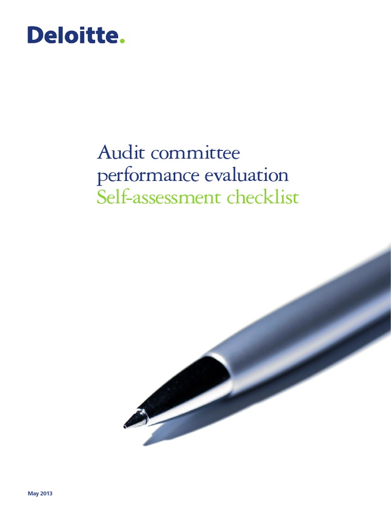 Audit Committee Performance Evaluation: Self-Assessment Checklist | PDF ...