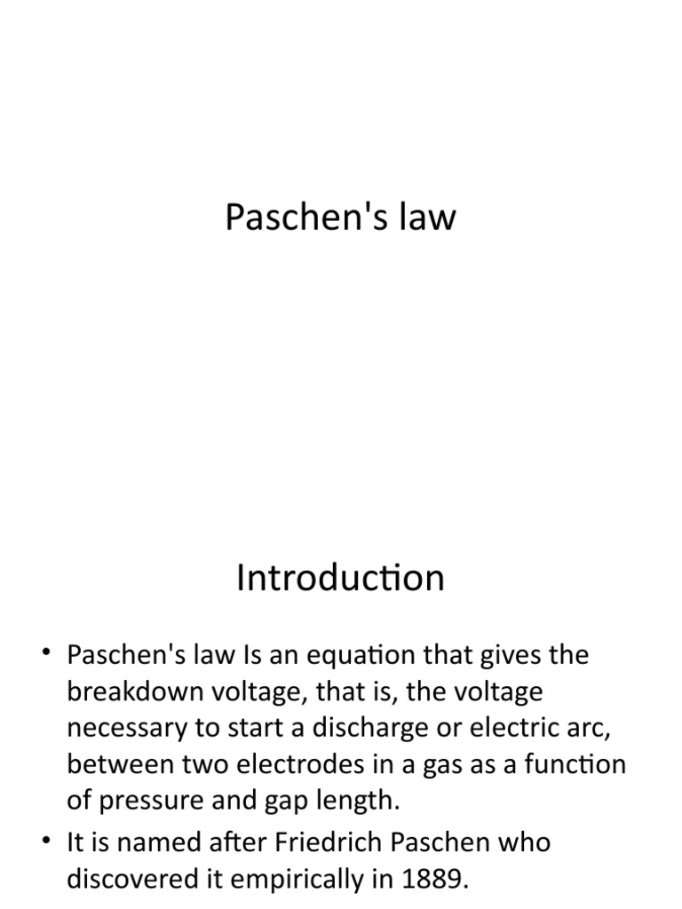 Paschen's Law | PDF