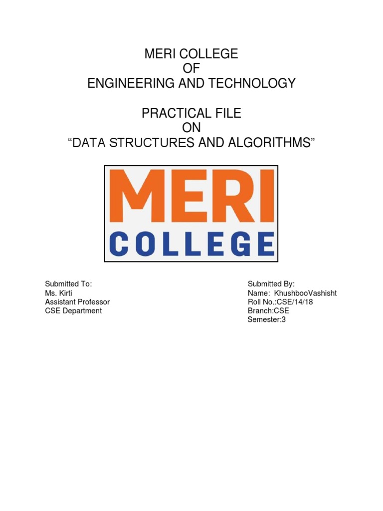 KV Dsa Front Page | PDF KV Dsa Front Page | PDF