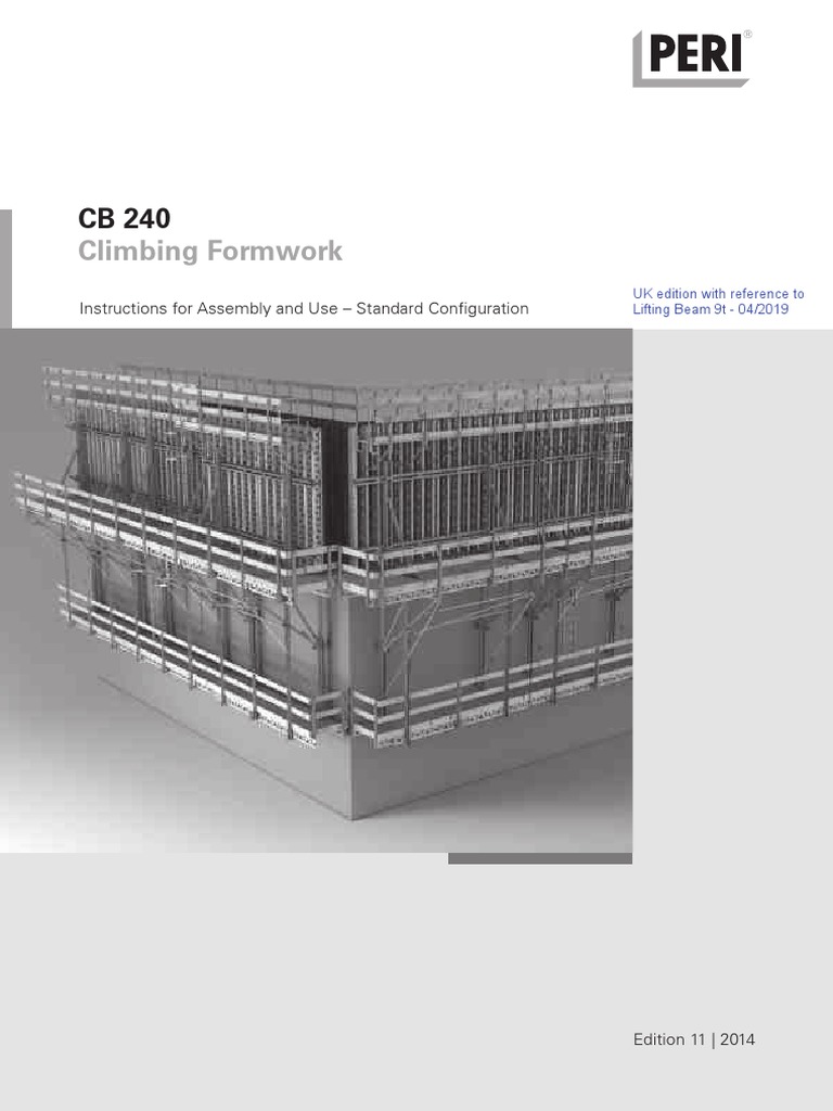 CB 240 Climbing Formwork Instructions For Assembly and Use | PDF ...