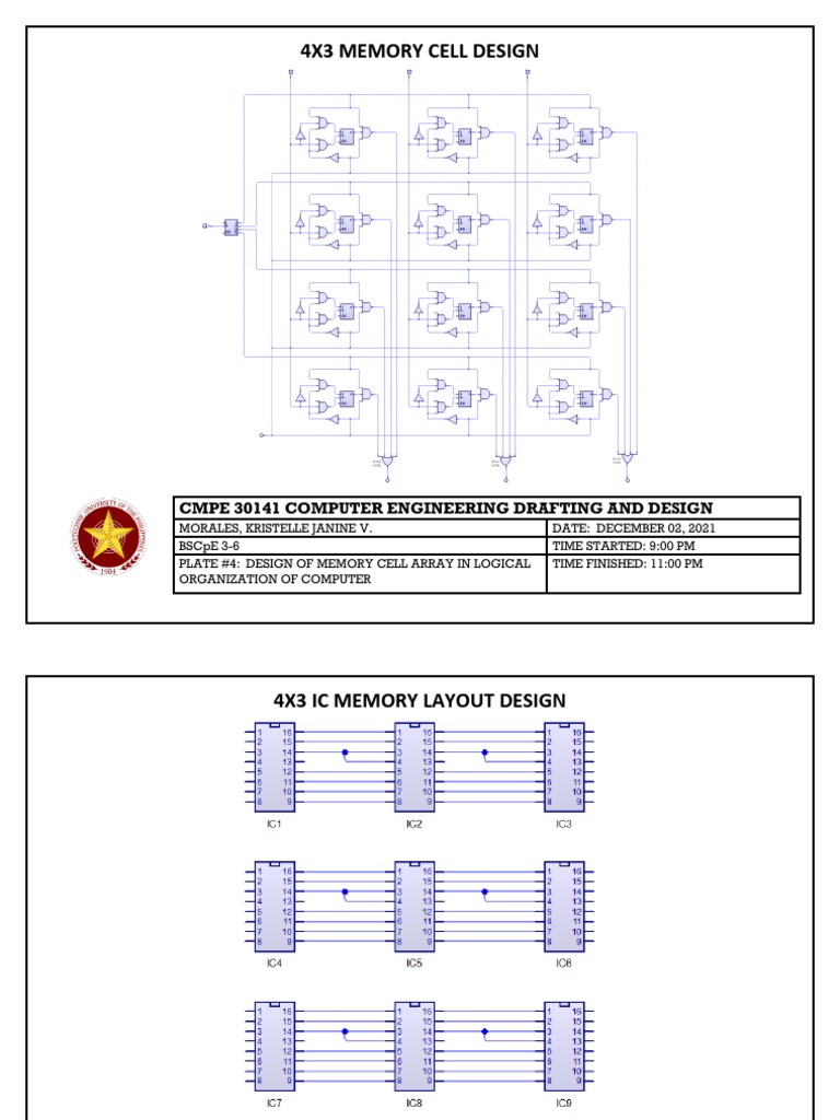 Plate 4 - Design of Memory Cell Array in Logical Organization of ...