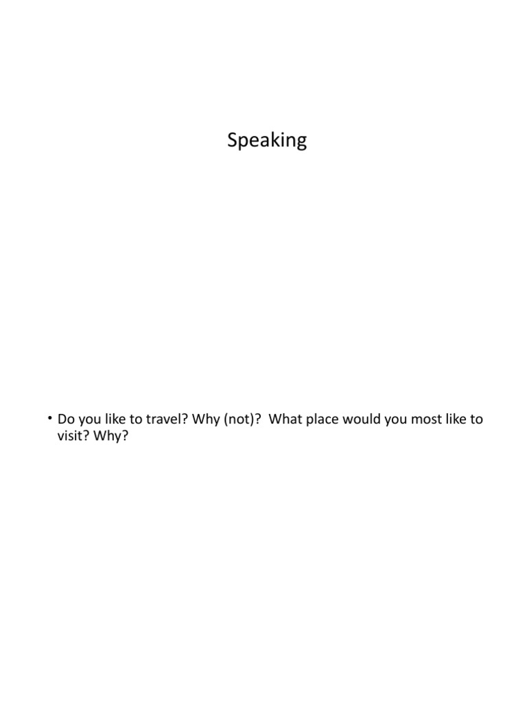 Speaking Placement Test | PDF