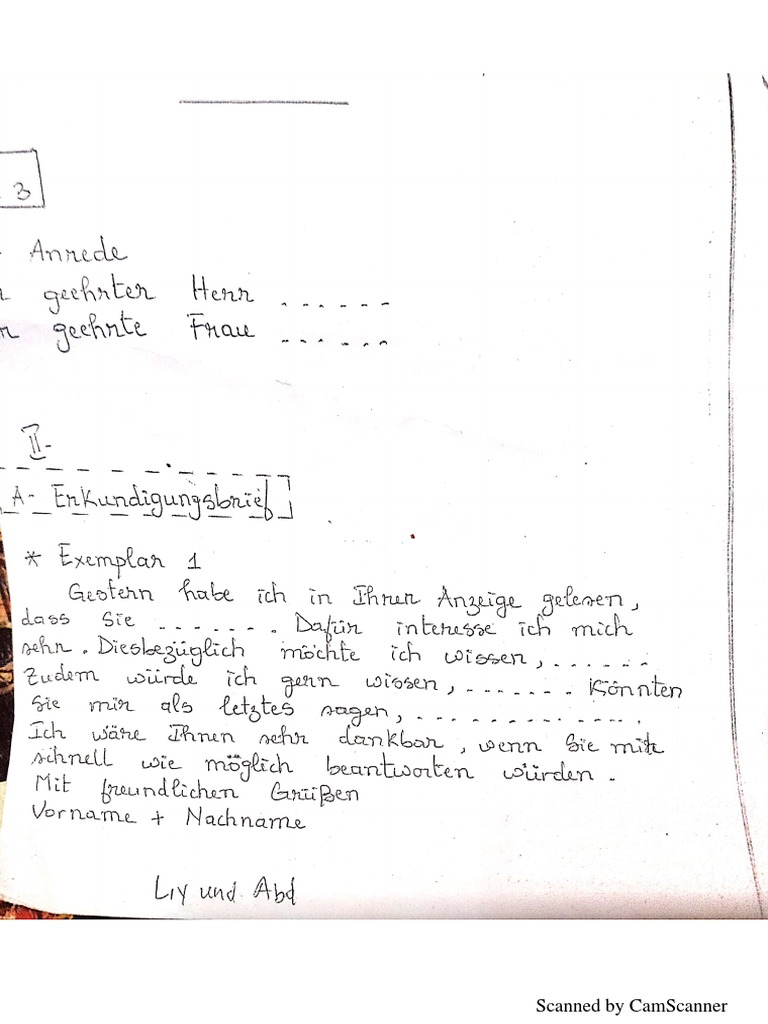 Teil 3 Schreiben B1 | PDF