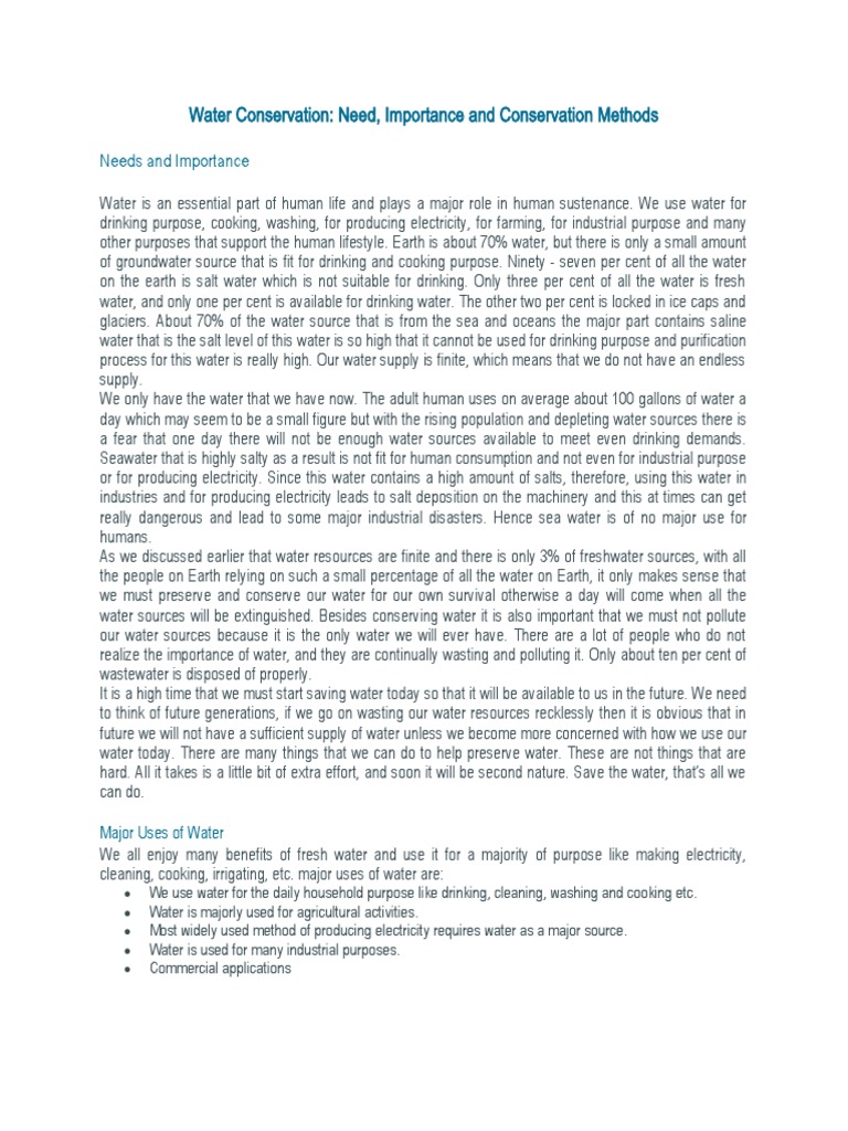 Lecture-3-Water Conservation Need, Importance and Conservation Methods ...
