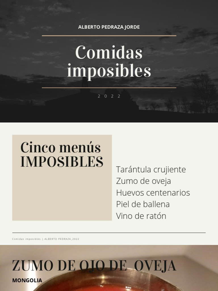 Comidas Imposibles, Por El Empresario ALBERTO PEDRAZA | PDF | Huevo ...