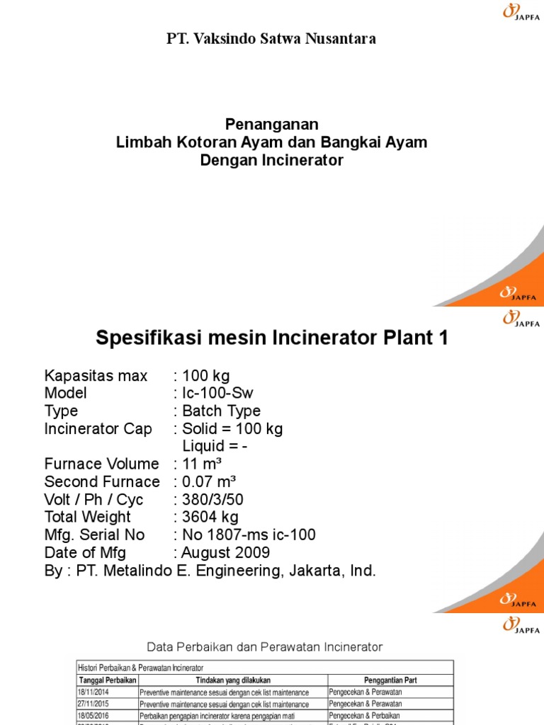 Presentasi Incinerator | PDF