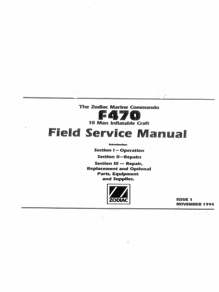Zodiac Boat f470 Manual de Usuario | PDF