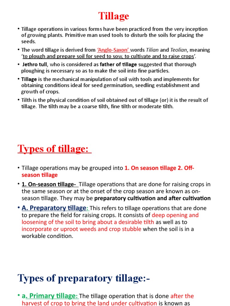 Tillage Types | PDF | Tillage | Plough