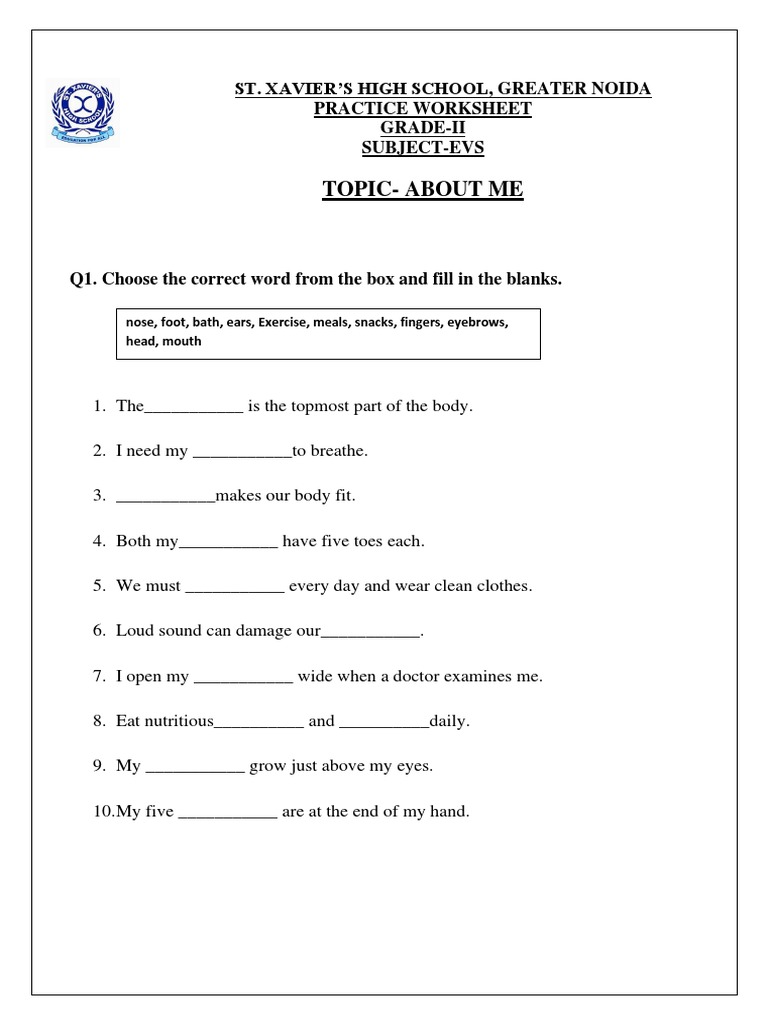 Grade 2 EVS Practice Worksheet | PDF