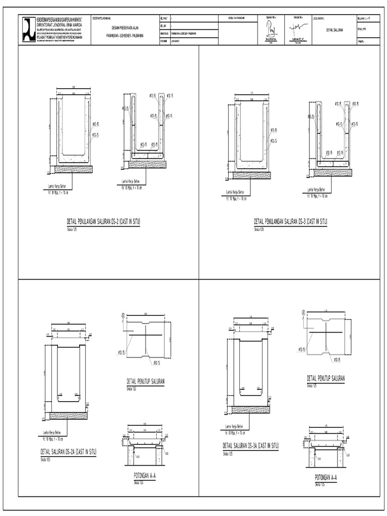 Gambar Standar U Ditch - 1 | PDF