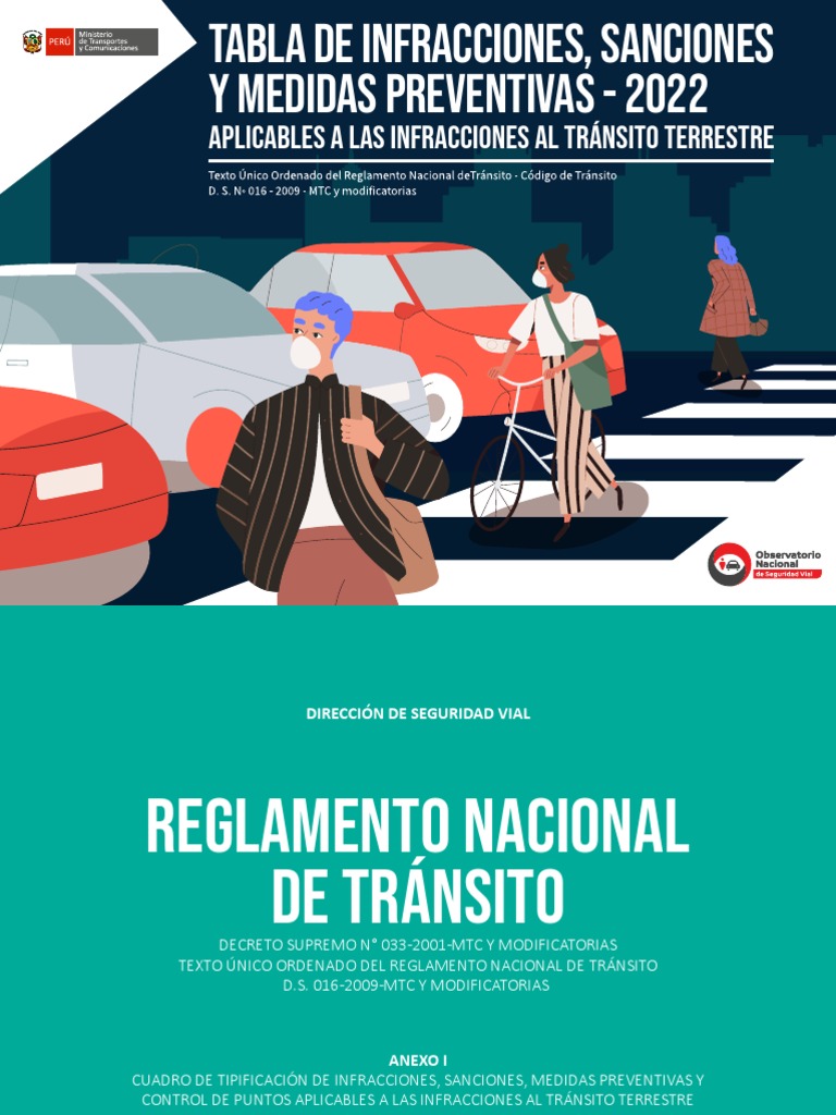 Tabla de Infracciones, Sanciones, y Medidas Preventivas 2022 Aplicables ...
