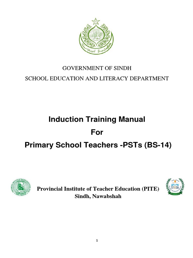 Induction Training Manual For Primary | Download Free PDF | Teachers ...