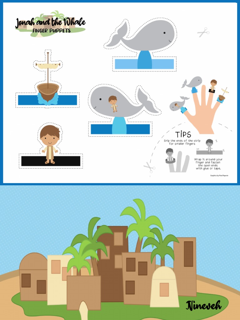 Jonah and The Whale Finger Puppets | PDF