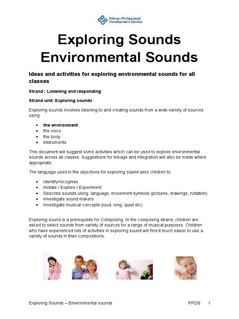 Exploring Sounds Environmental Sounds | PDF | Sound | String Instruments