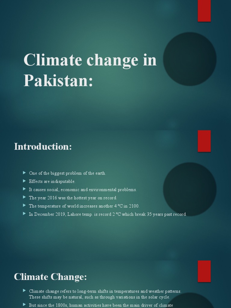 Climate Change in Pakistan | PDF | Climate Change | Climate