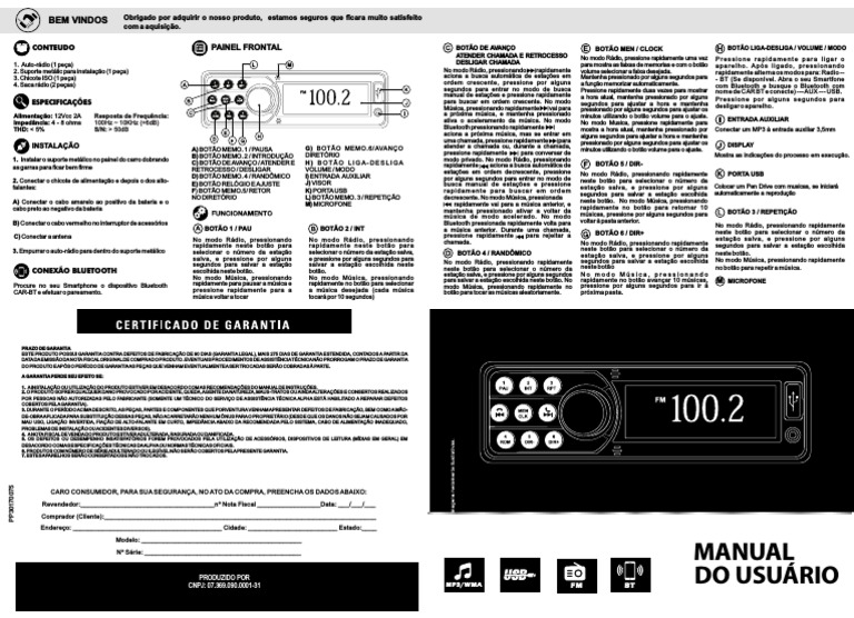 Manual HR 412 BT | PDF | Bluetooth | Informática