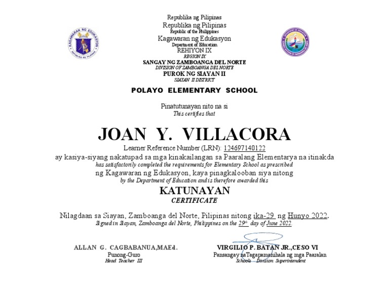 Certificate Grade 6 Pdf