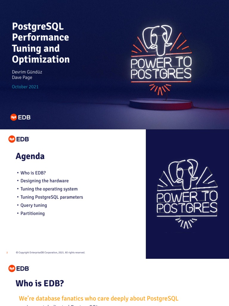 Q4 2021 - Webinar - Slides - Tuning Tips To Maximize Postgres Performance | PDF | Postgre Sql ...