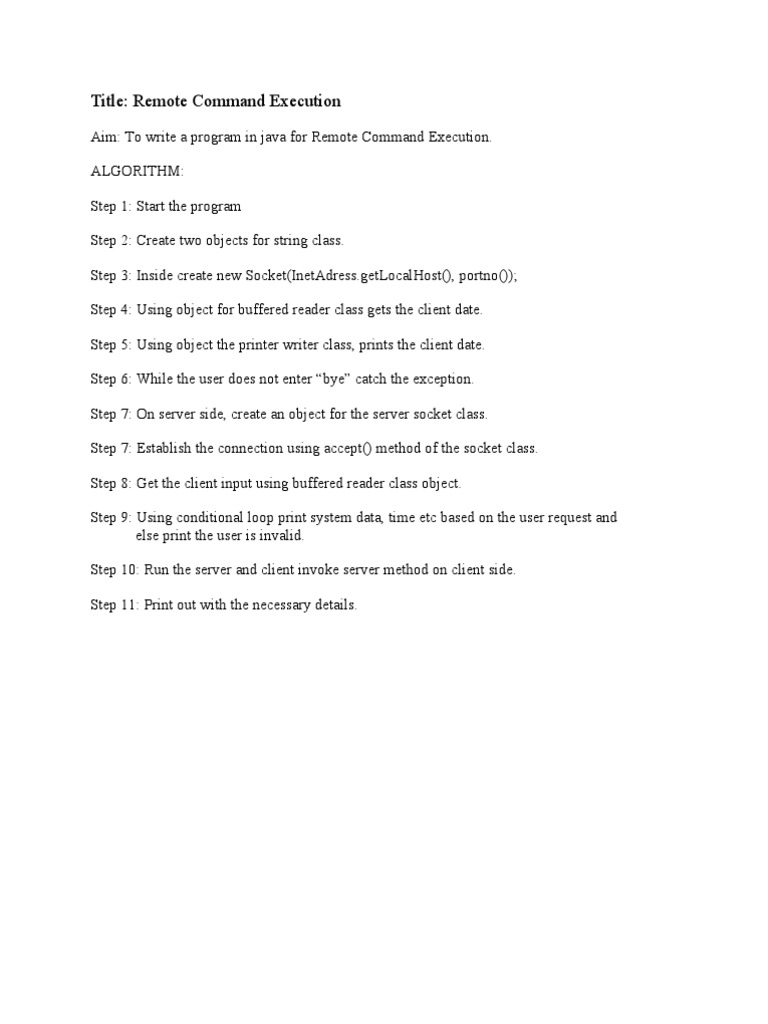 Remote Command Execution | PDF