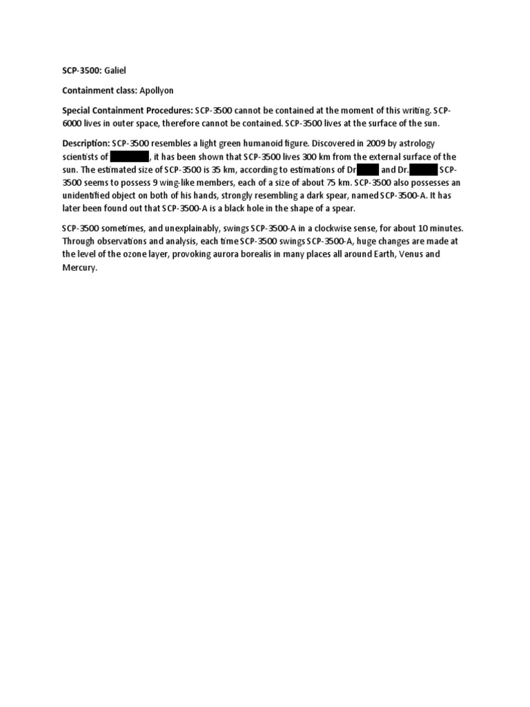 SCP 6000 | PDF | Social Science | History