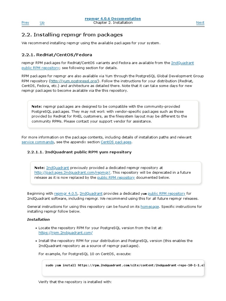 Installing Repmgr From Packages | PDF | Software Repository | System ...
