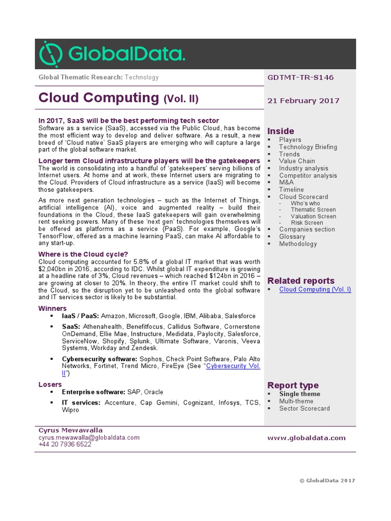 Thematic Research Cloud Computing | PDF | Cloud Computing | Software As A Service