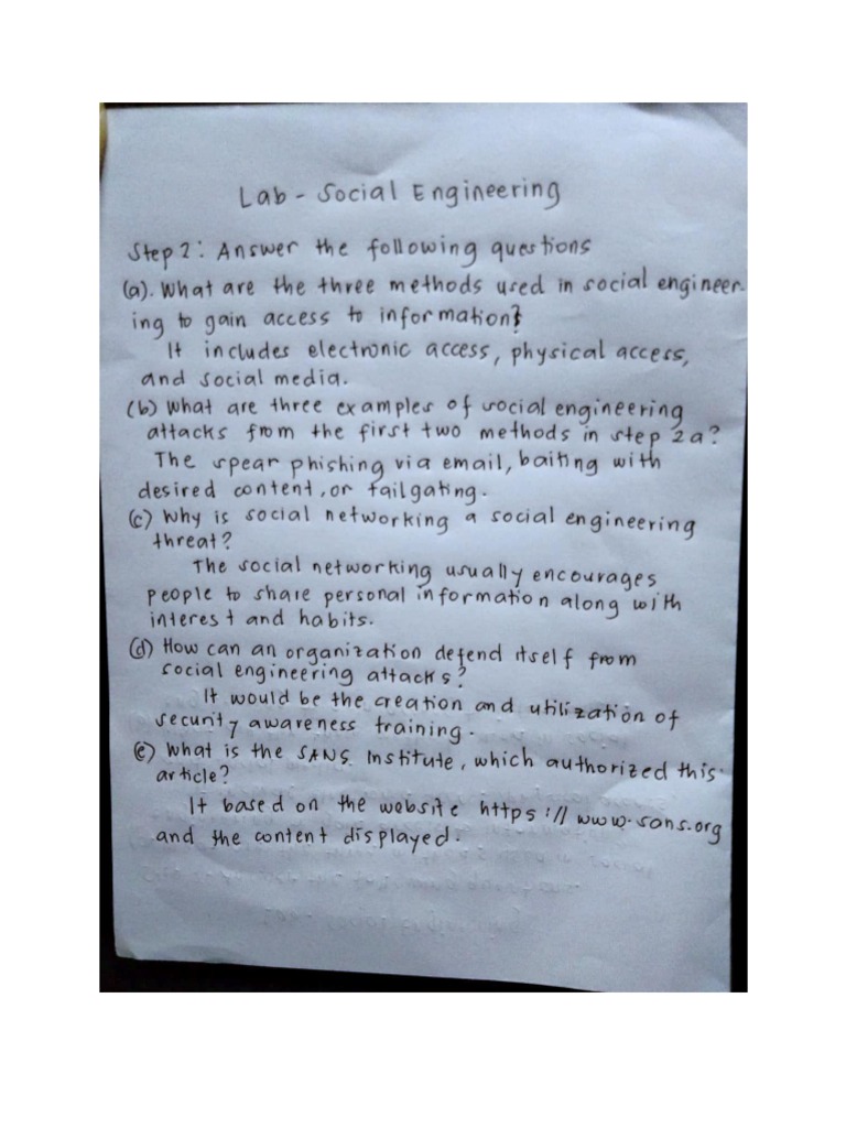 Lab - Social Engineering | PDF
