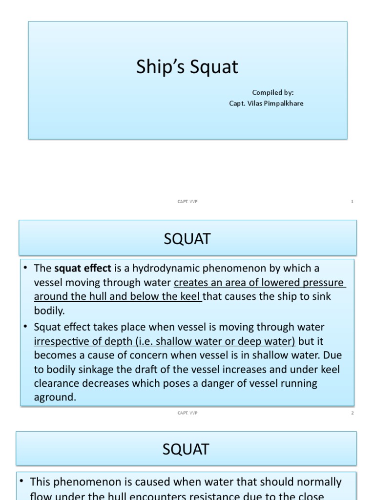 CP 1 - PPT 4 - 2 - Ship's Squat | PDF | Ships | Water Transport