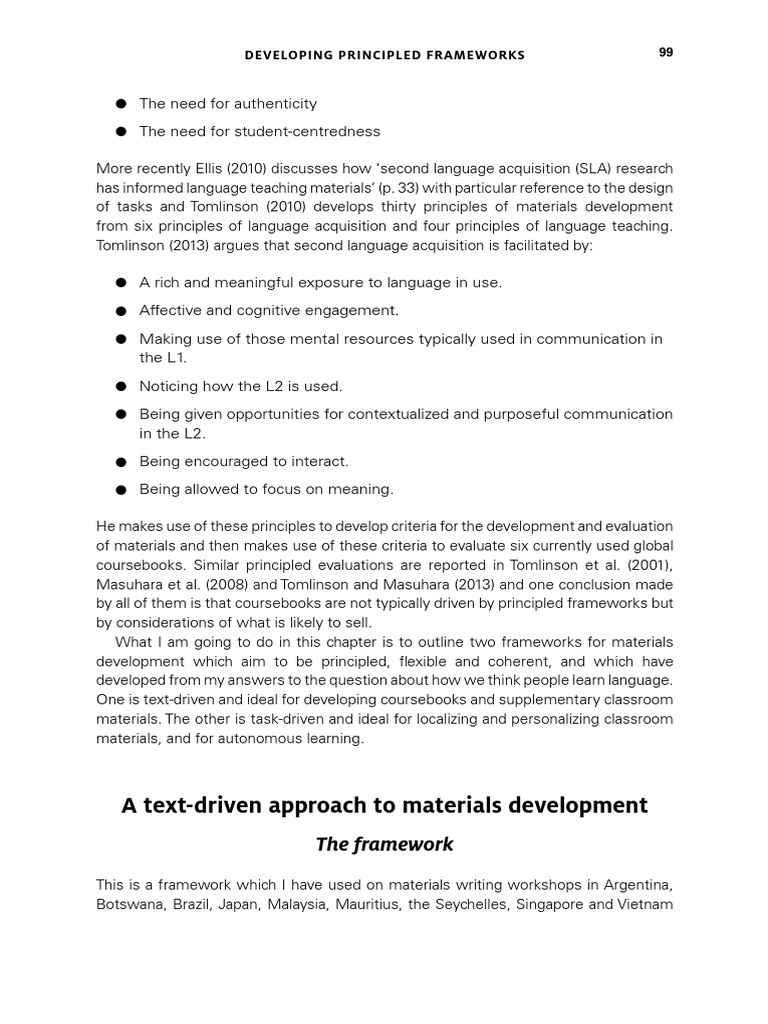 Principled Frameworks for Developing Text-Driven and Task-Driven ...