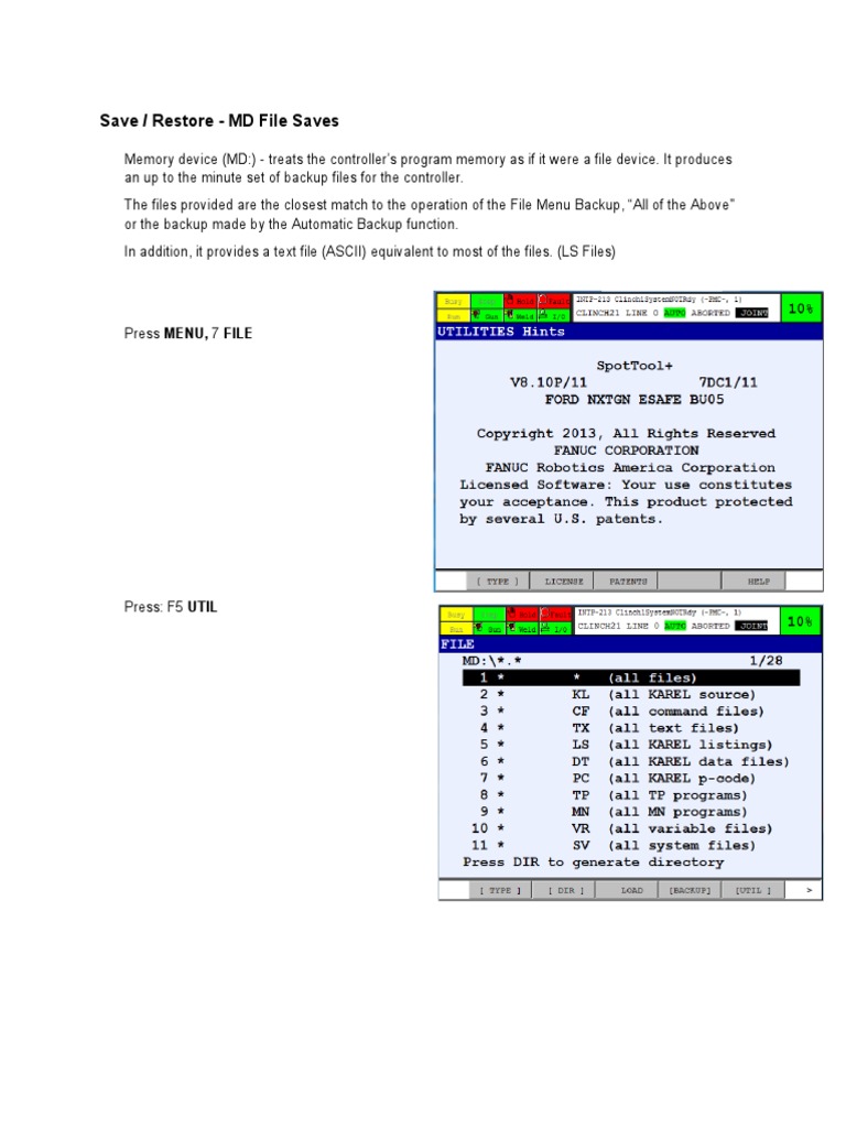 Fanuc Backup MD | PDF