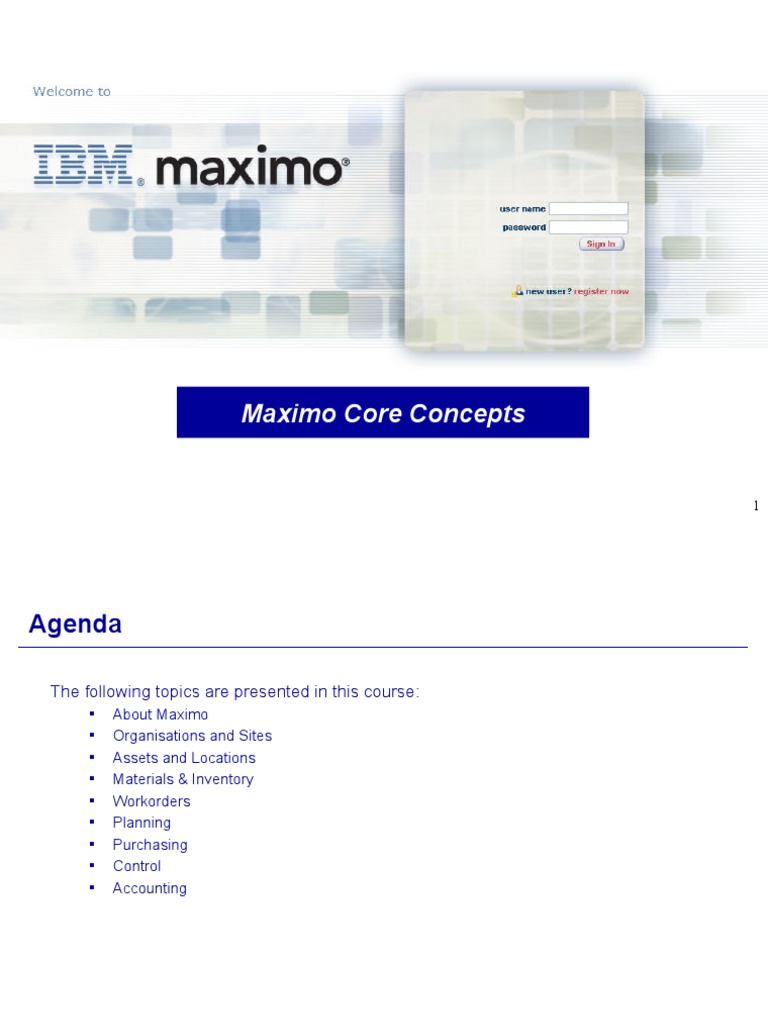 Ibm Maximo Key Concepts | PDF | Inventory | Pump