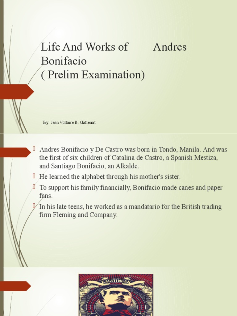 Life and Works of Andres Bonifacio | PDF