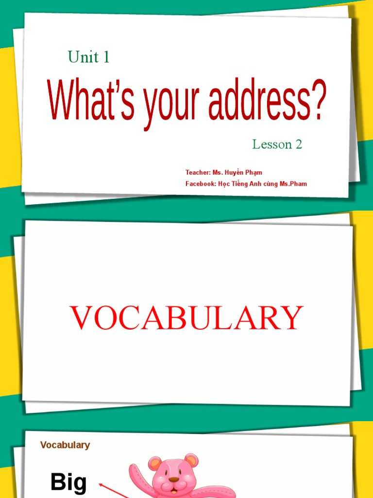 Unit 1 Lesson 2: Introducing Basic Vocabulary Related to Places and Living Situations | PDF