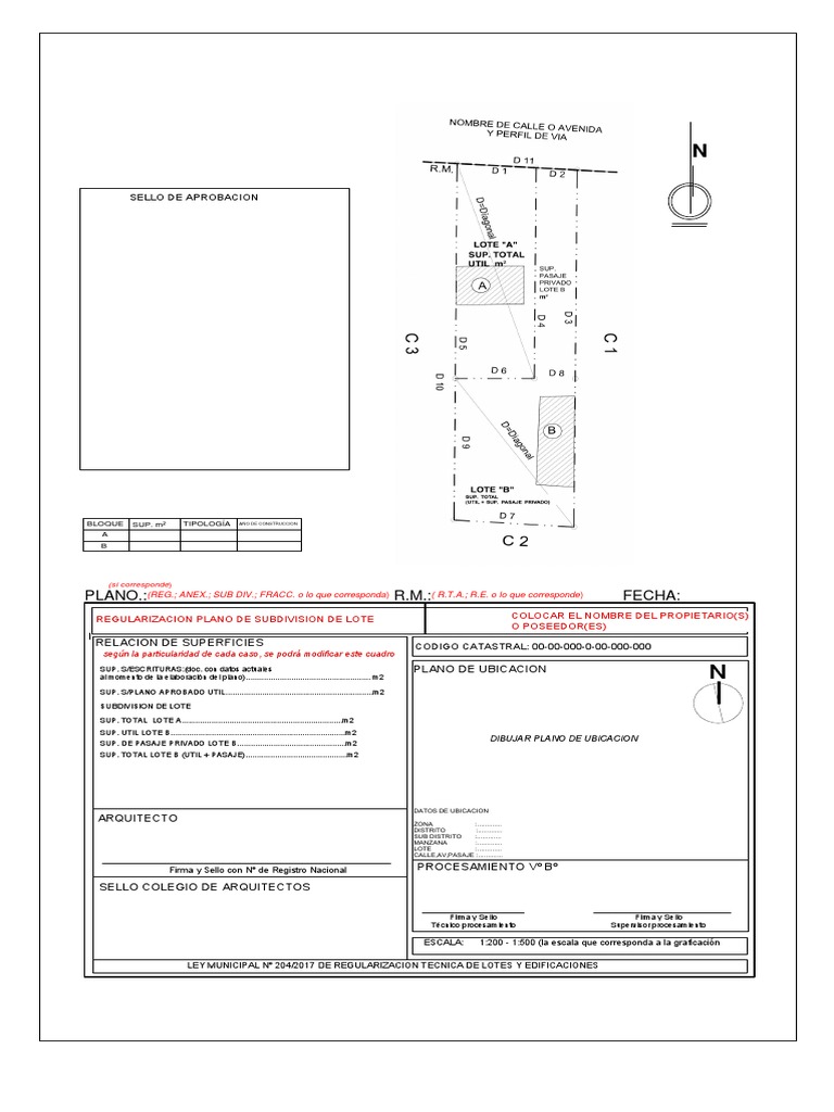 Plan de subdivisión de lote | PDF